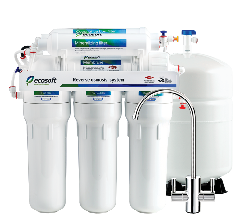 Máy lọc nước Ecosoft 6 lõi lọc vòi tay gạt đa năng